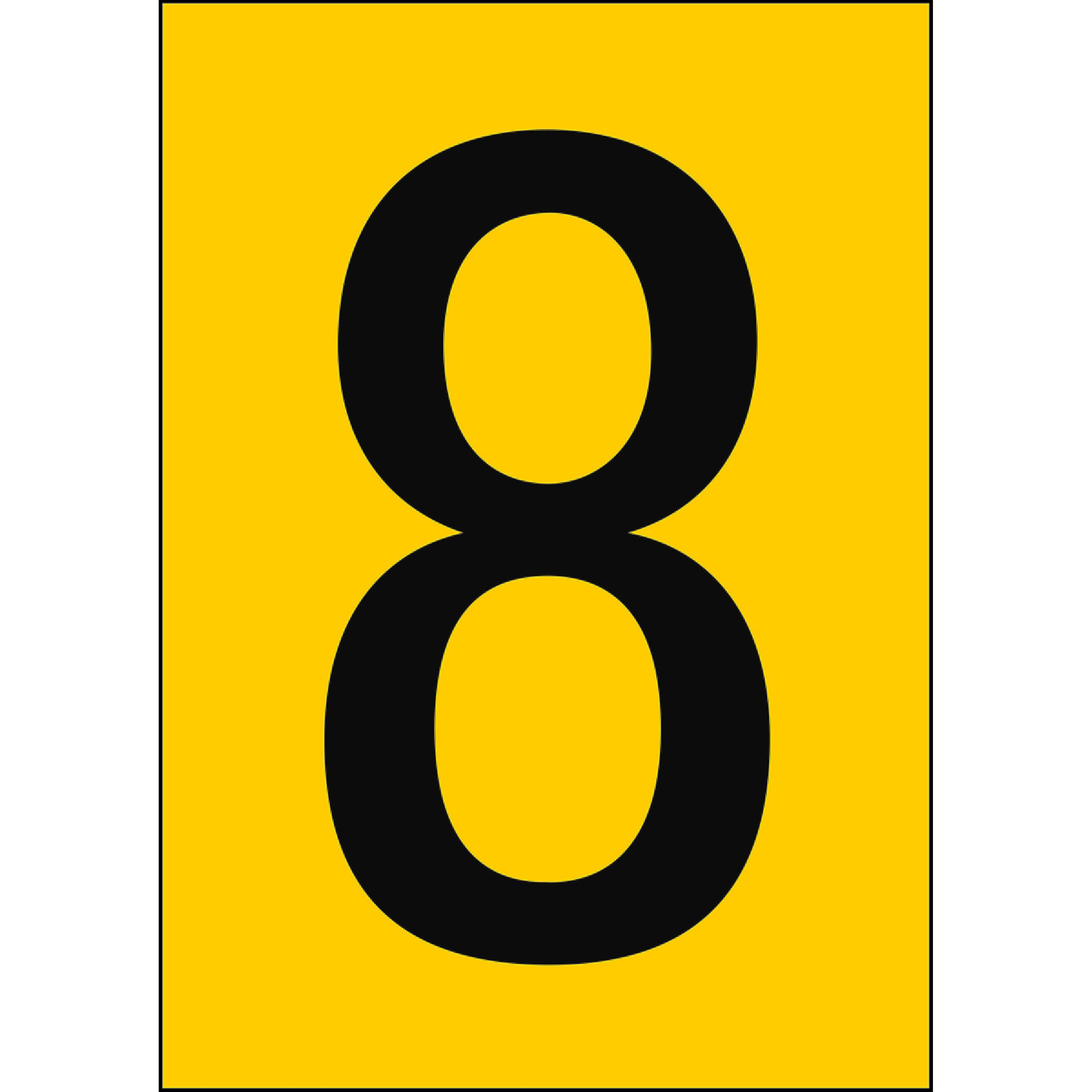 BRADY NL7541A4YL-8 label met cijfer 8 - DIN A4-formaat voor permanente ...