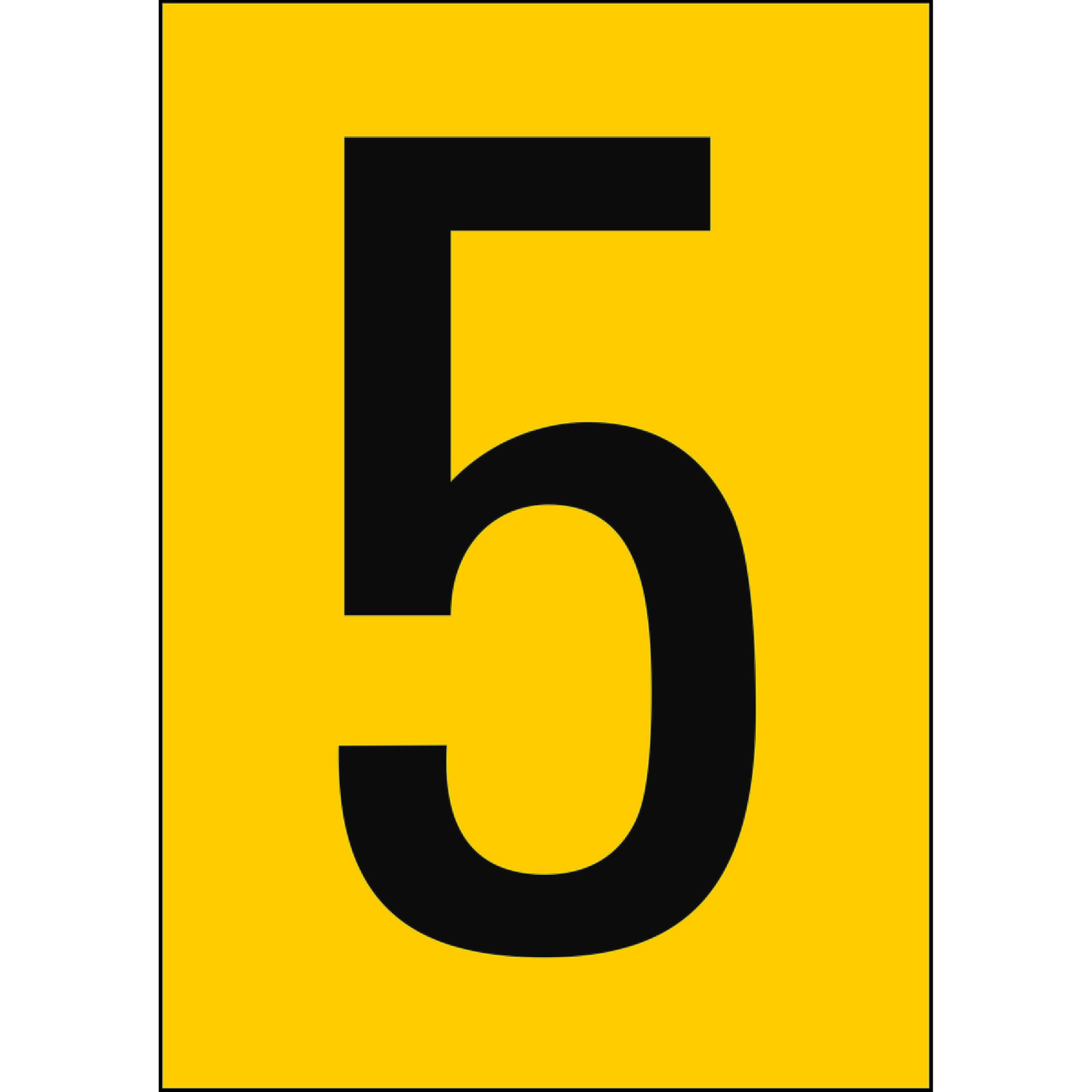 BRADY NL859A4YL-5 label met cijfer 5 - DIN A4-formaat voor permanente ...