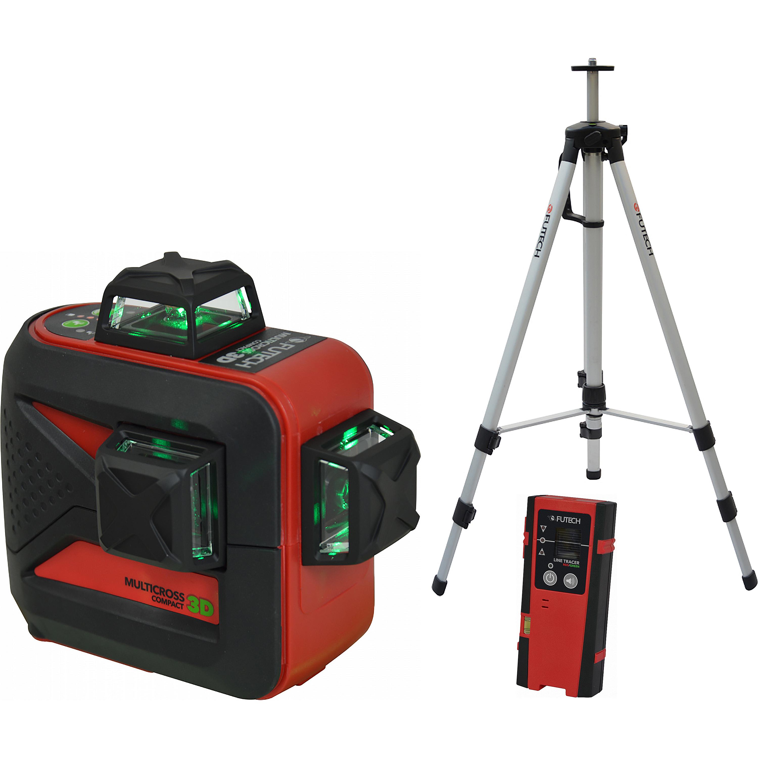 FUTECH MultiCross 3D Compact kruislijnlaser groen + statief 180cm ...