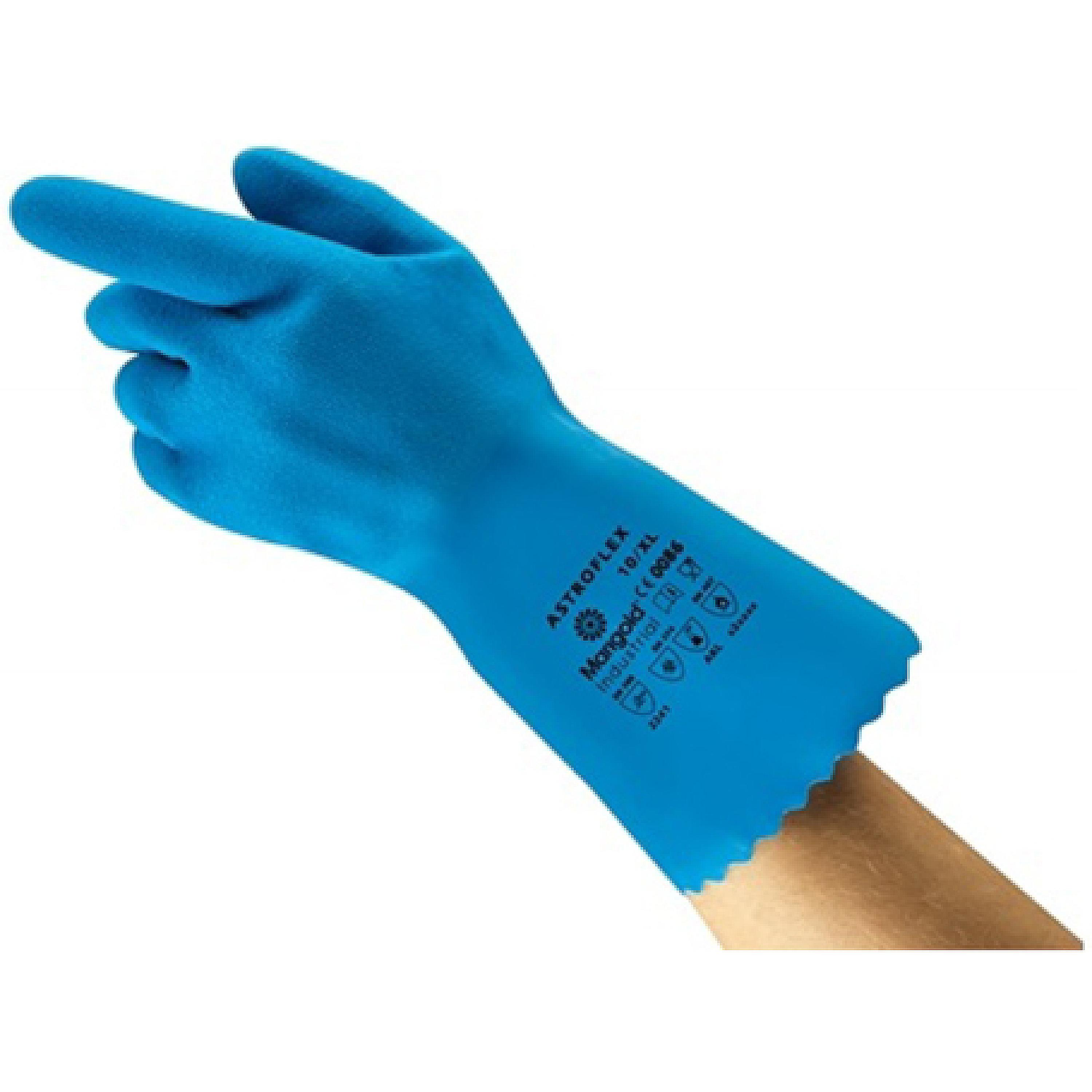 ANSELL ASTROFLEX latex blue gloves 1 pair Glove size 8 | Klium