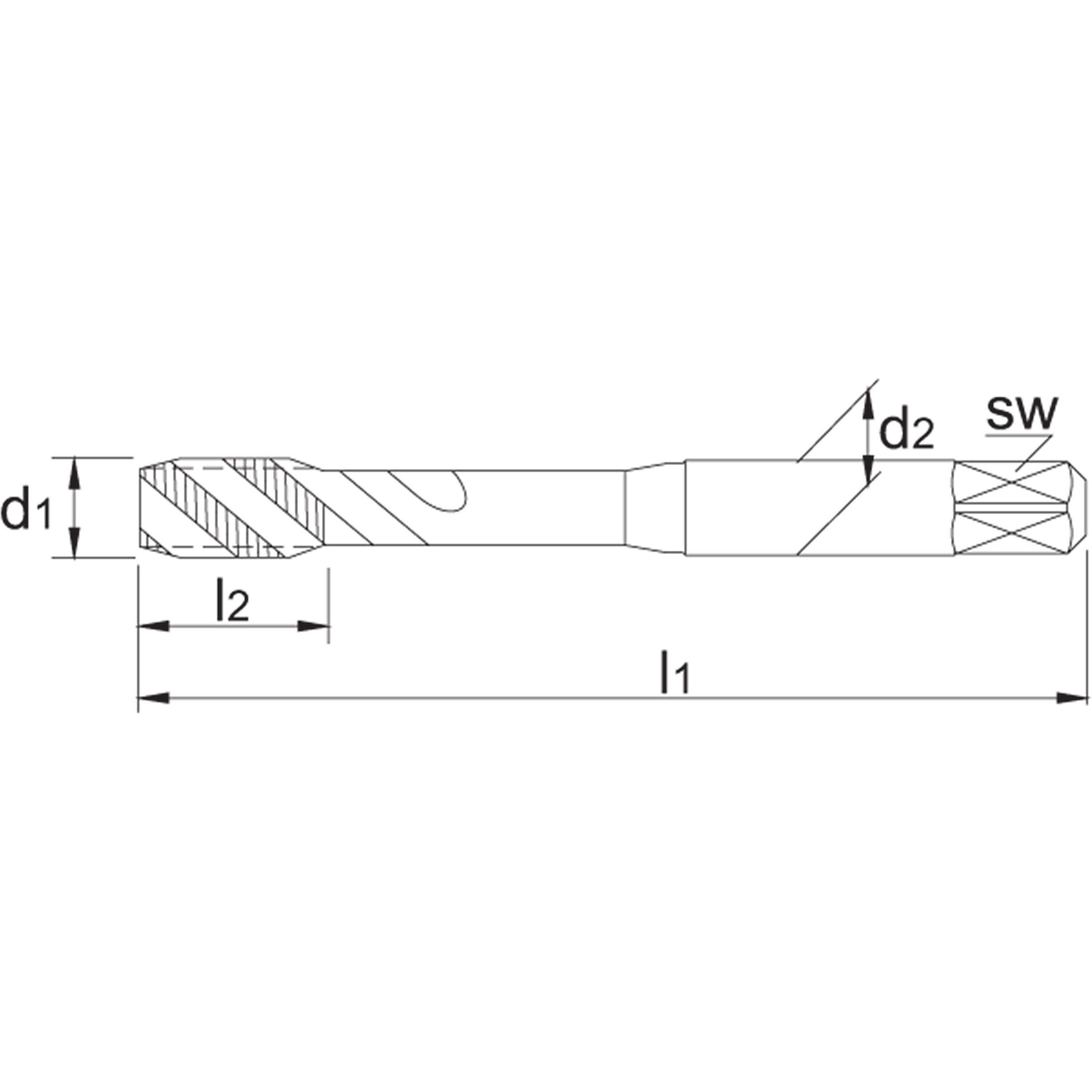 PHANTOM 233051400 Taraud machine HSS-E ISO 529 métrique pour trous ...