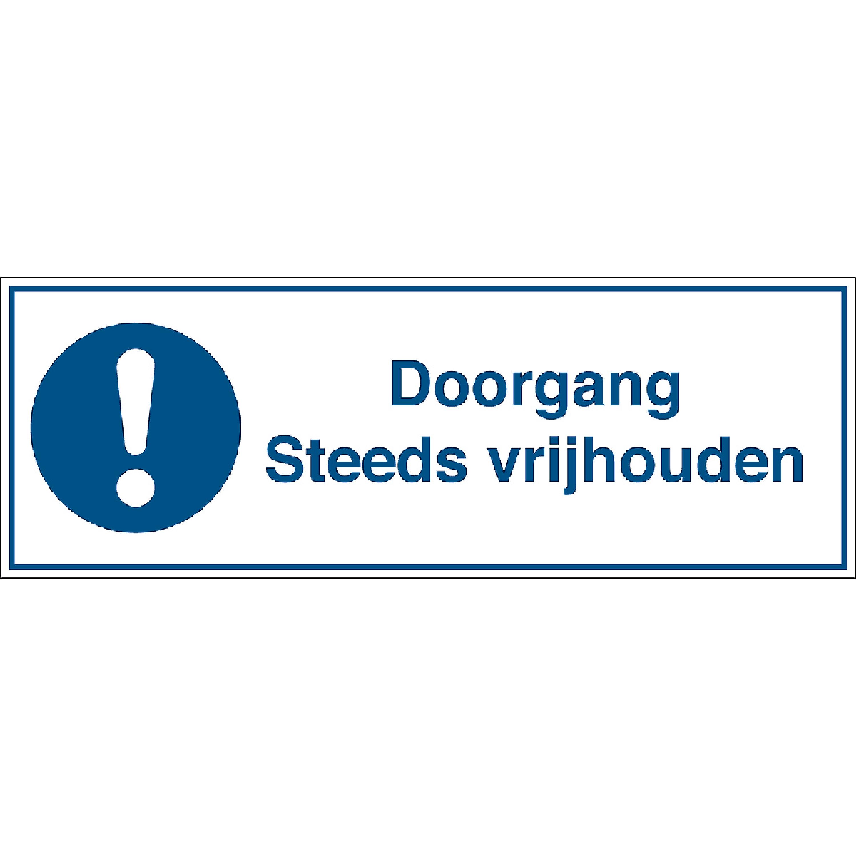 BRADY 255271 gebodspictogram - doorgang steeds vrijhouden, 150 x 450 mm ...