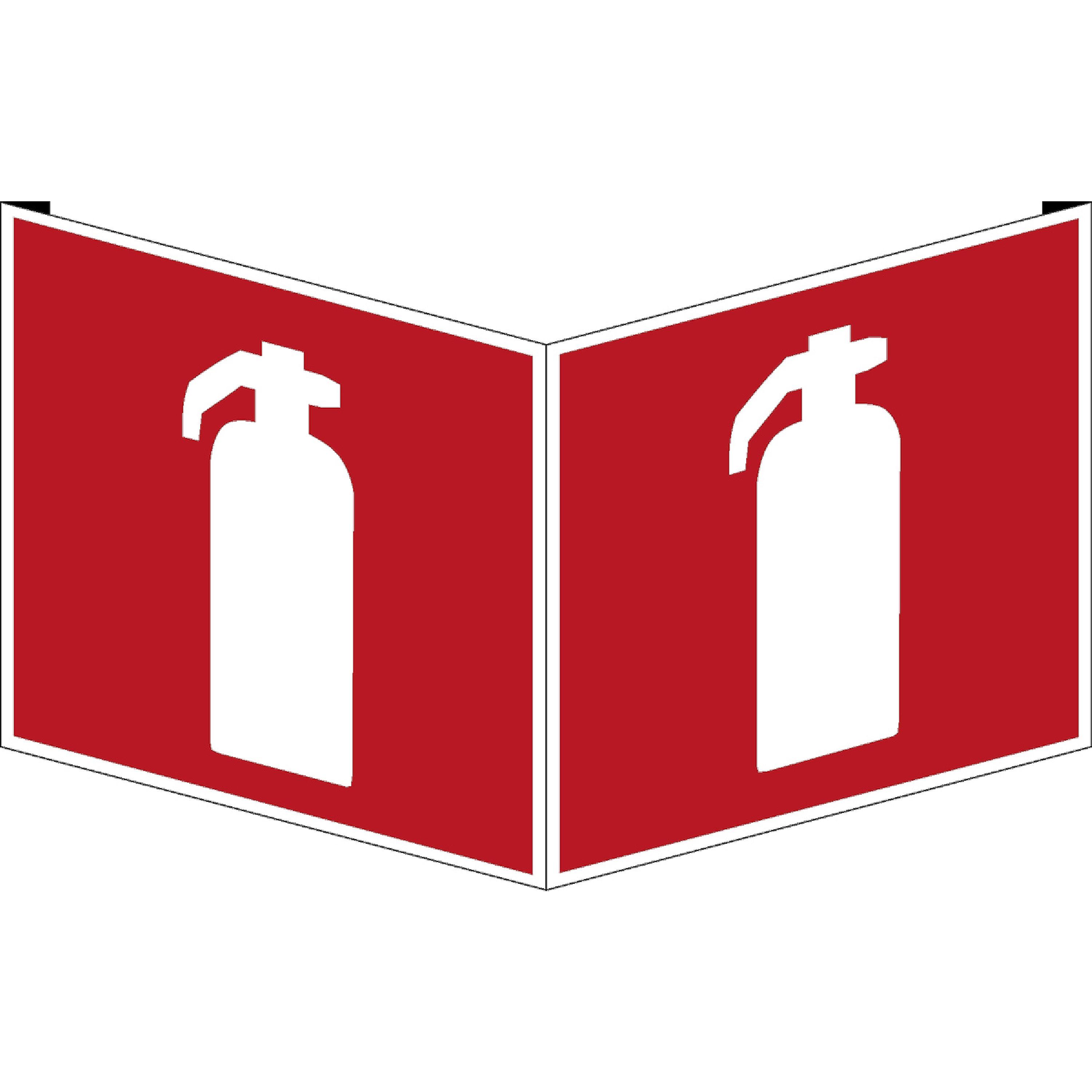 BRADY 253565 wedge-shaped fire-fighting sign - fire extinguisher, 151 x ...