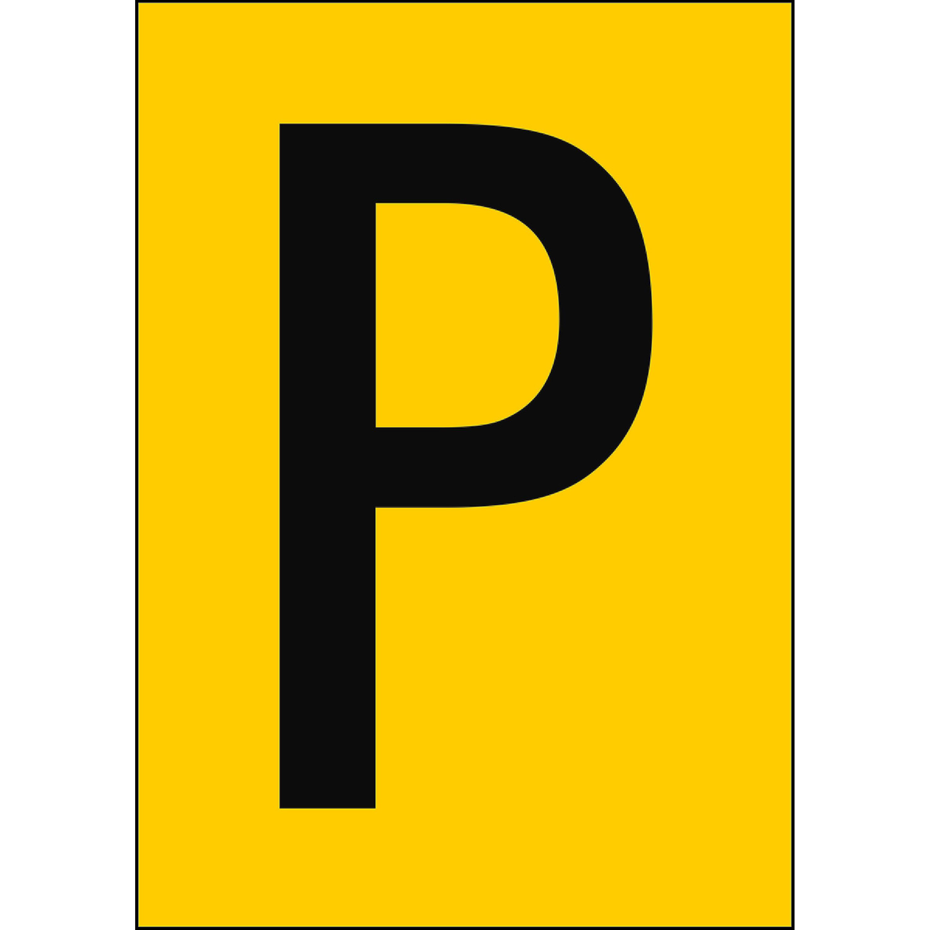 BRADY NL859A4YL-P label met letter P - DIN A4-formaat voor permanente ...