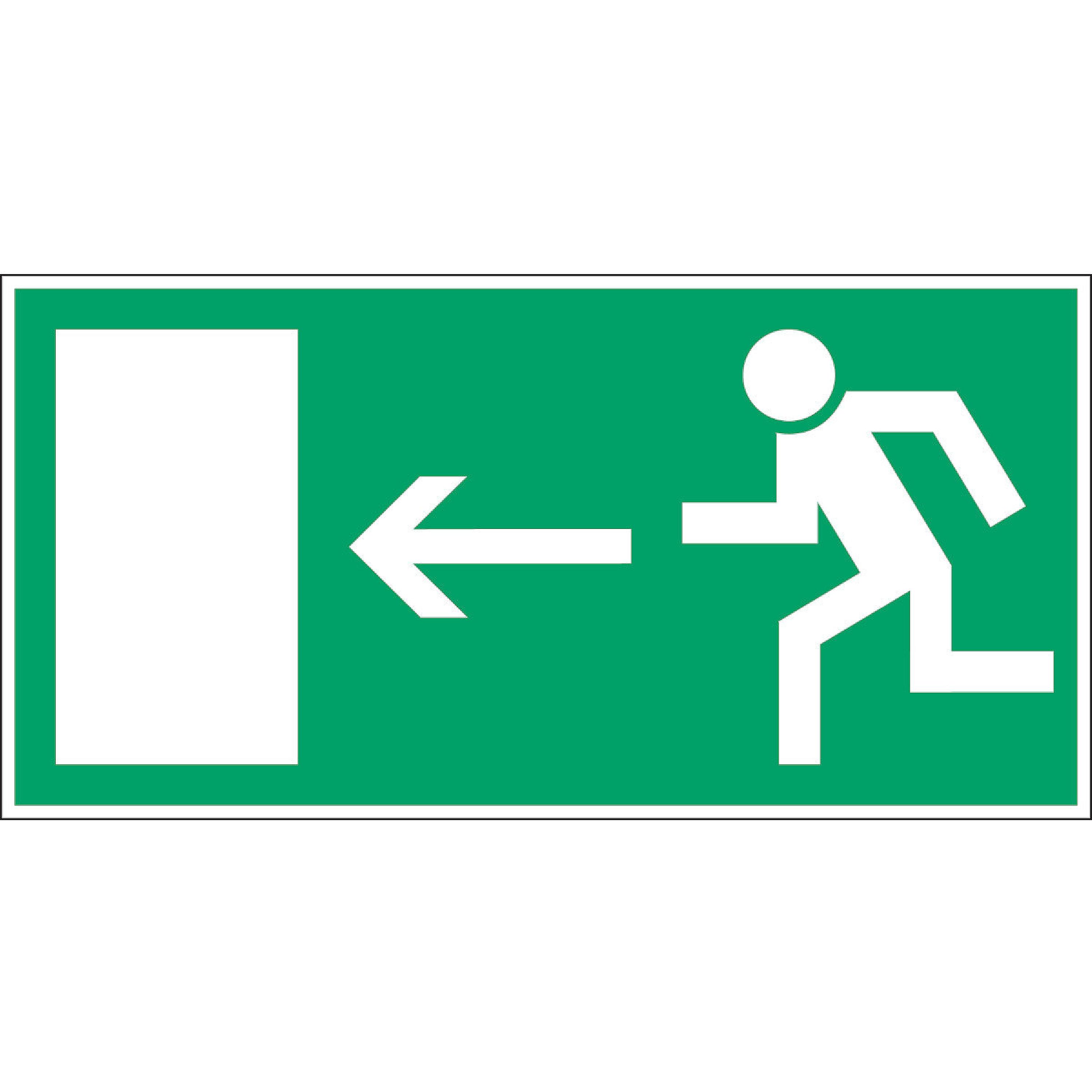 BRADY 286667 Mini-pictogramme feuille solo - direction vers une sortie ...
