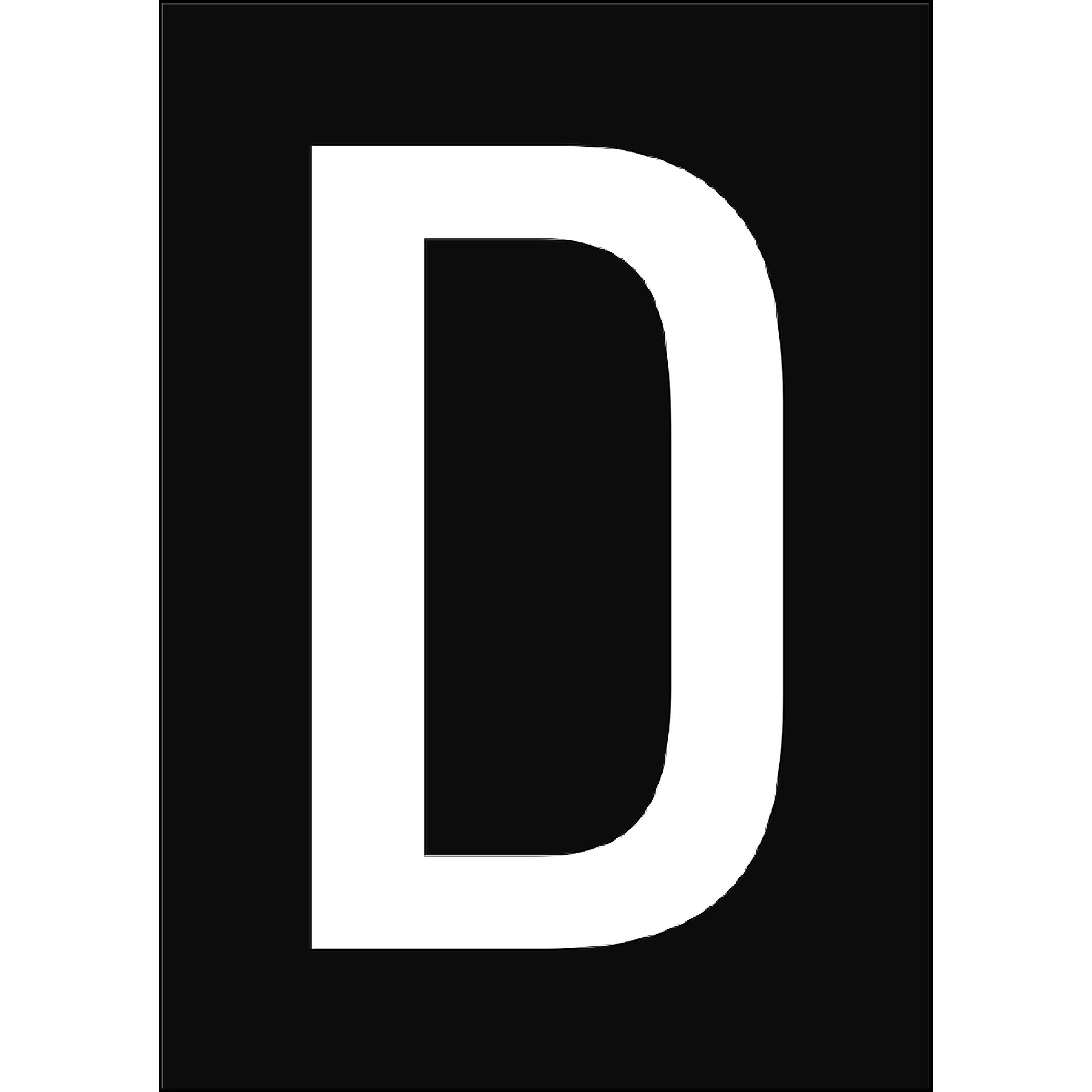 BRADY NL859A4WH-D label met letter D - DIN A4-formaat voor permanente ...