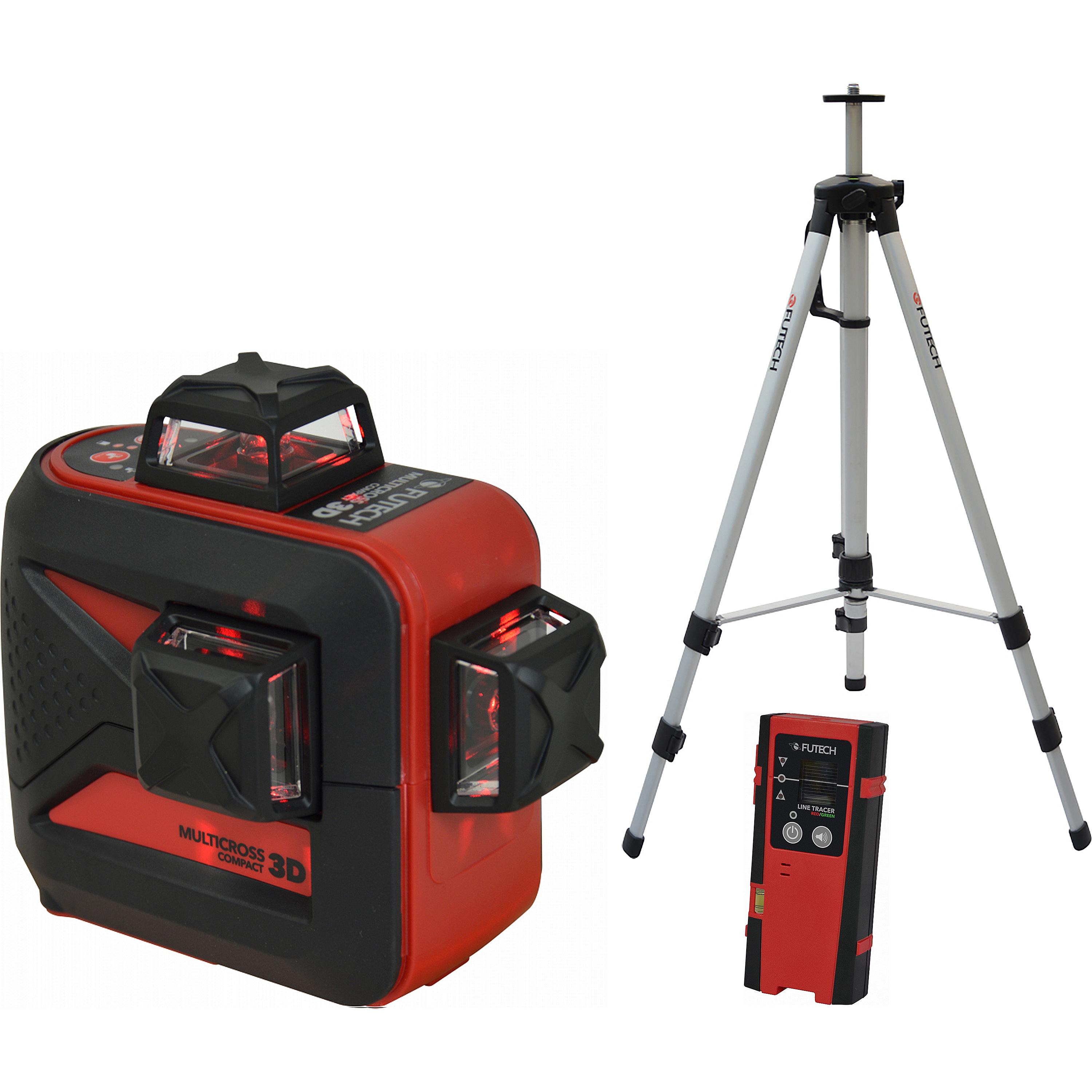 FUTECH MultiCross 3D Compact cross line laser red + tripod 180cm ...