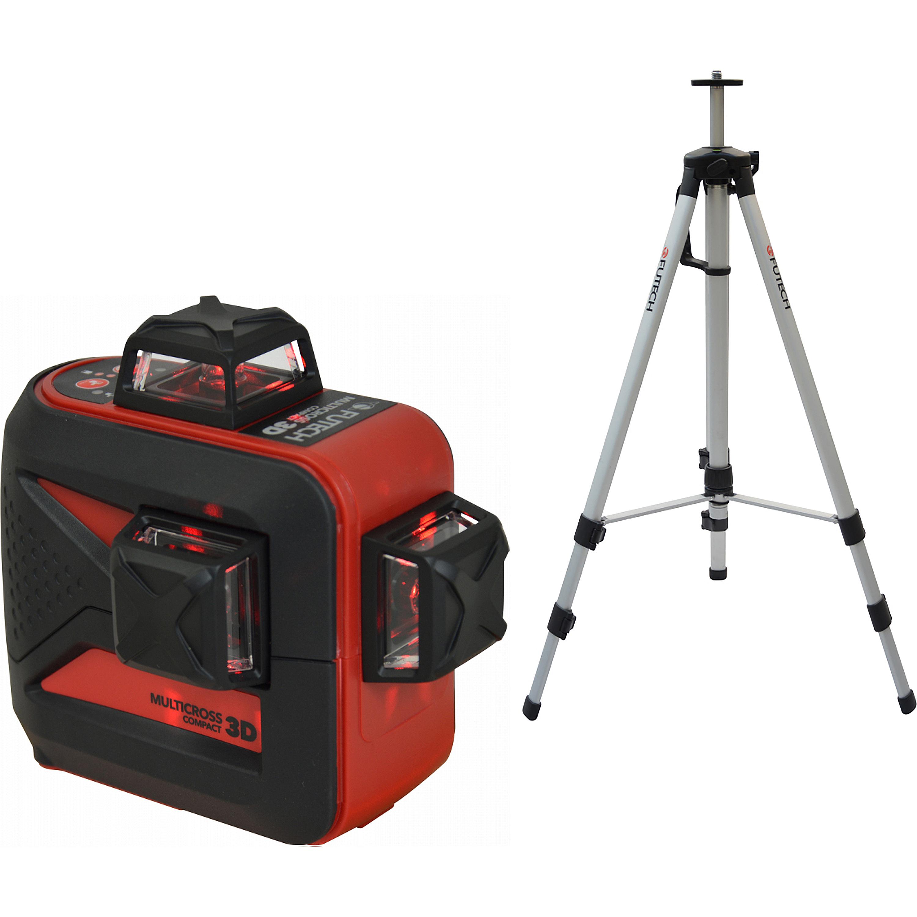 FUTECH MultiCross 3D Compact cross line laser rouge + trépied 180cm - 030.03D-B