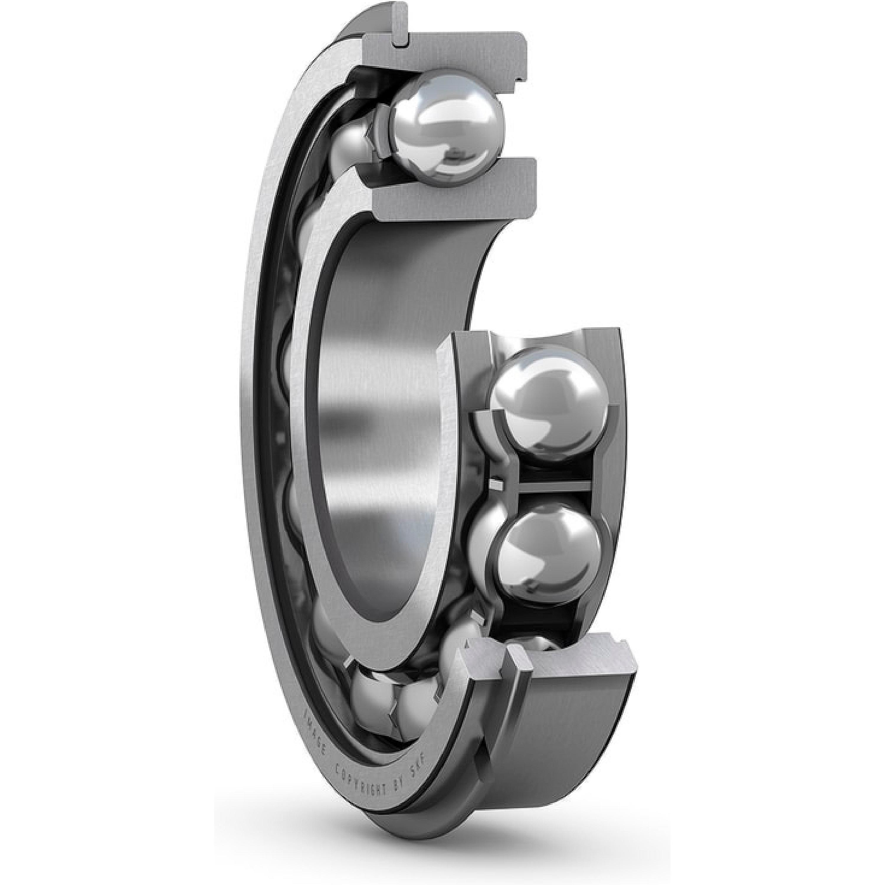 SKF 312 NR single-row groove ball bearing cylindrical 60x130x31 mm | Klium
