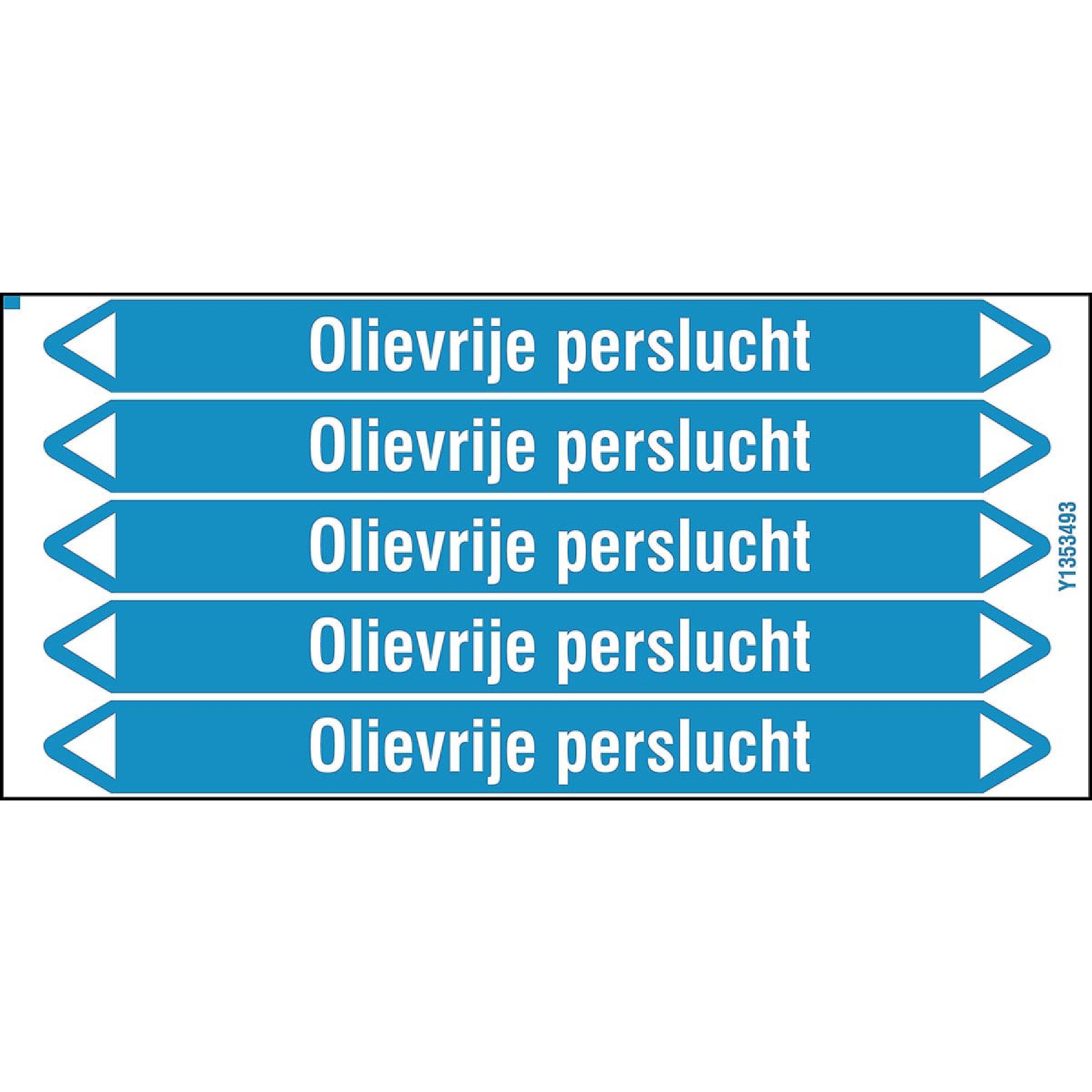 BRADY N004680 leidingmerker voor olievrije perslucht, met geperforeerde ...