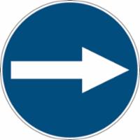 BRADY 222646 pictogramme d'avertissement - flèche de direction, 315 mm ...