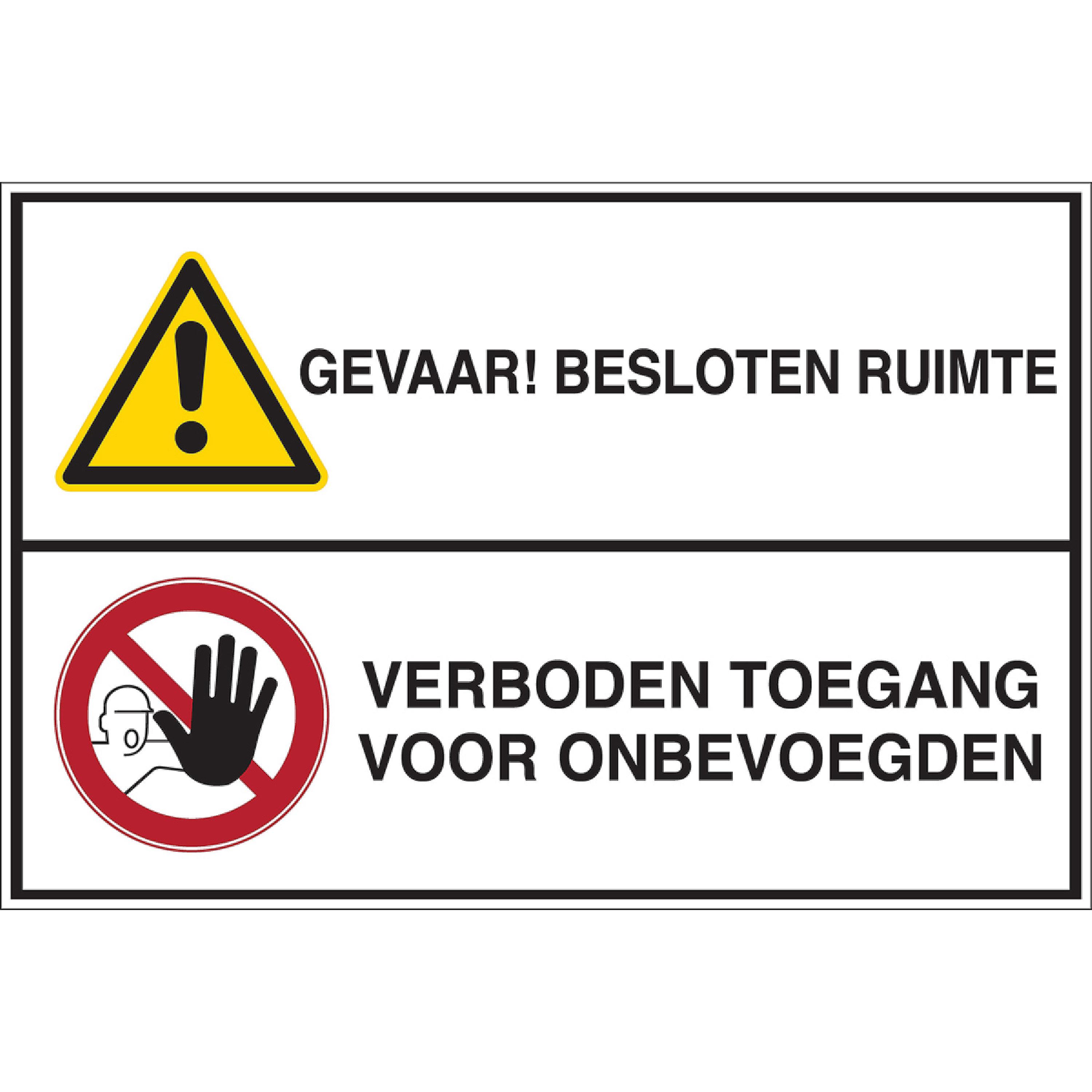 BRADY 223710 pictogram besloten ruimte - verboden toegang voor ...