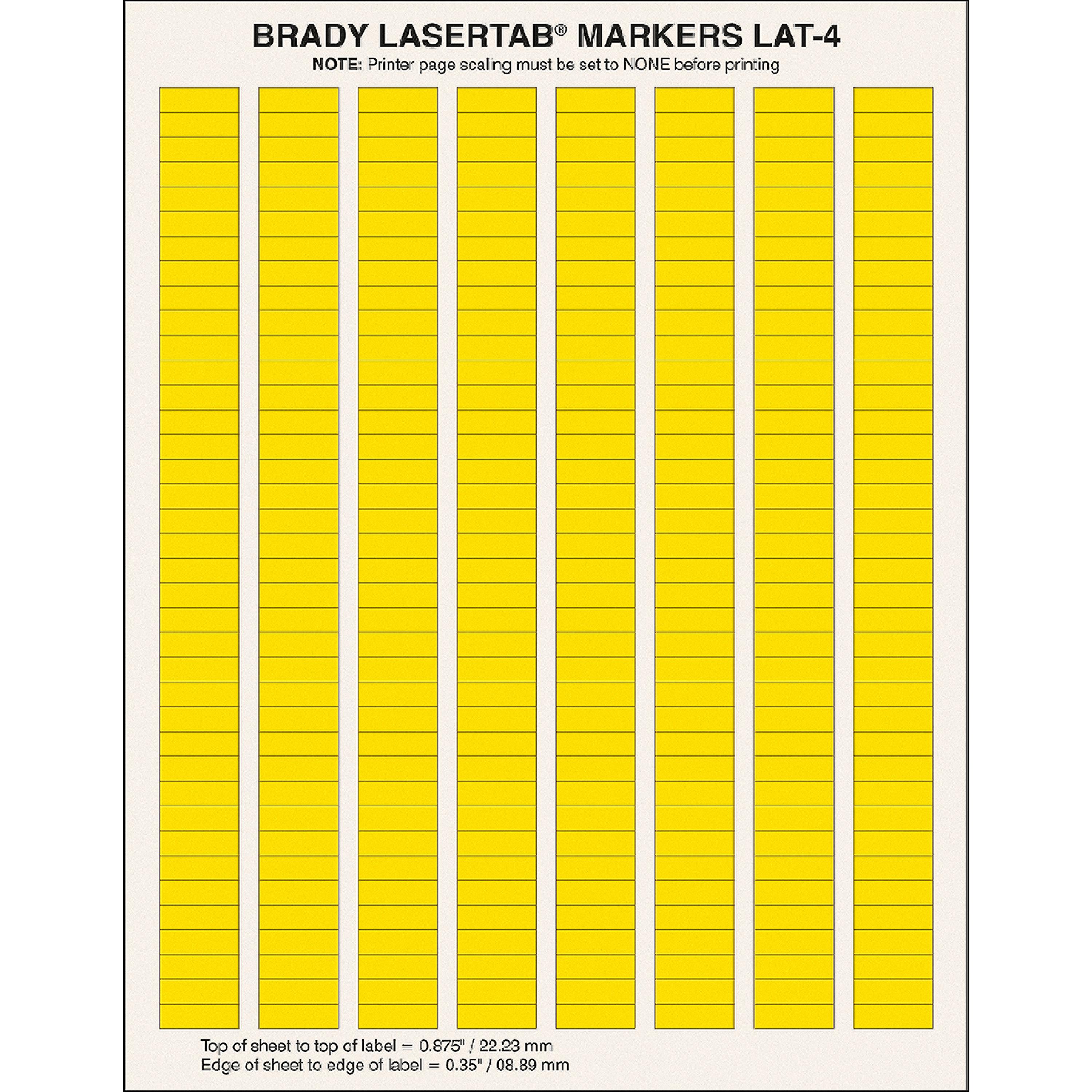 BRADY LAT-4-747-10-YL LaserTab beprintbare labels voor laserprinters ...