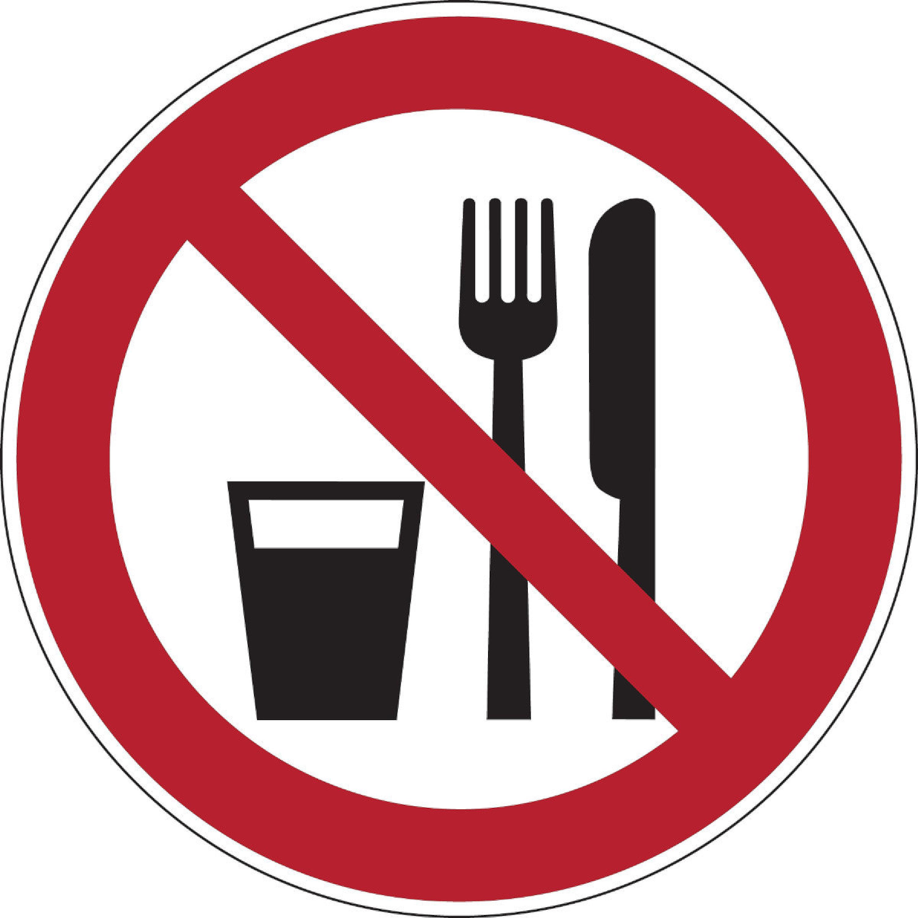 BRADY 250050 pictogramme d'interdiction - interdiction de manger et de ...