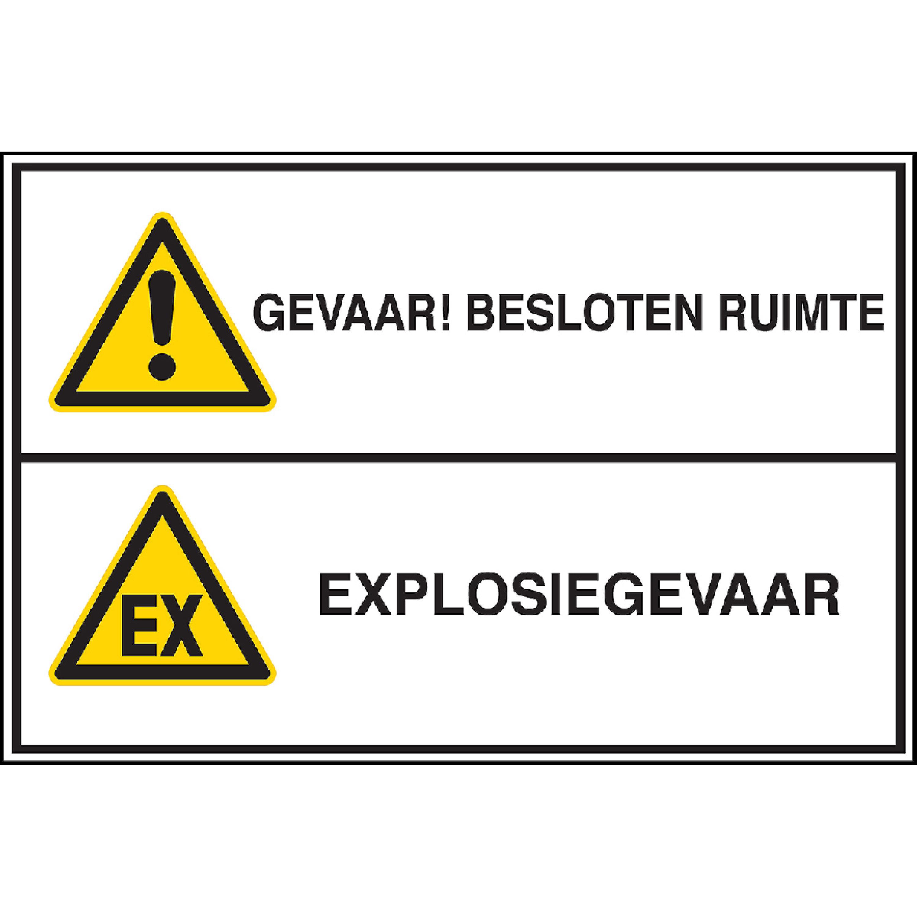 BRADY 223720 pictogram besloten ruimte - explosiegevaar, 148 x 297 mm ...