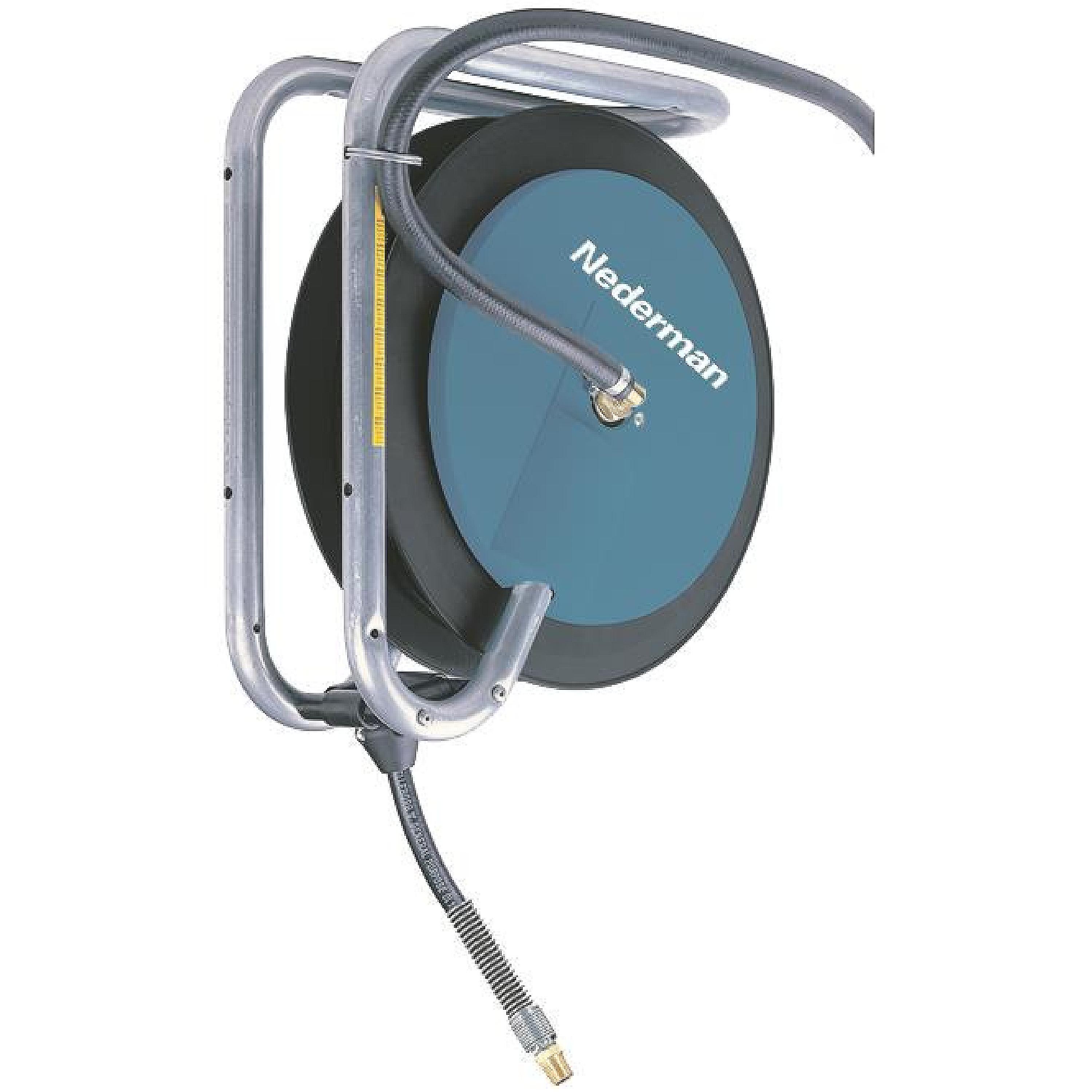 NEDERMAN 893 hose reel with 3/8" compressed air/water hose 15m ...