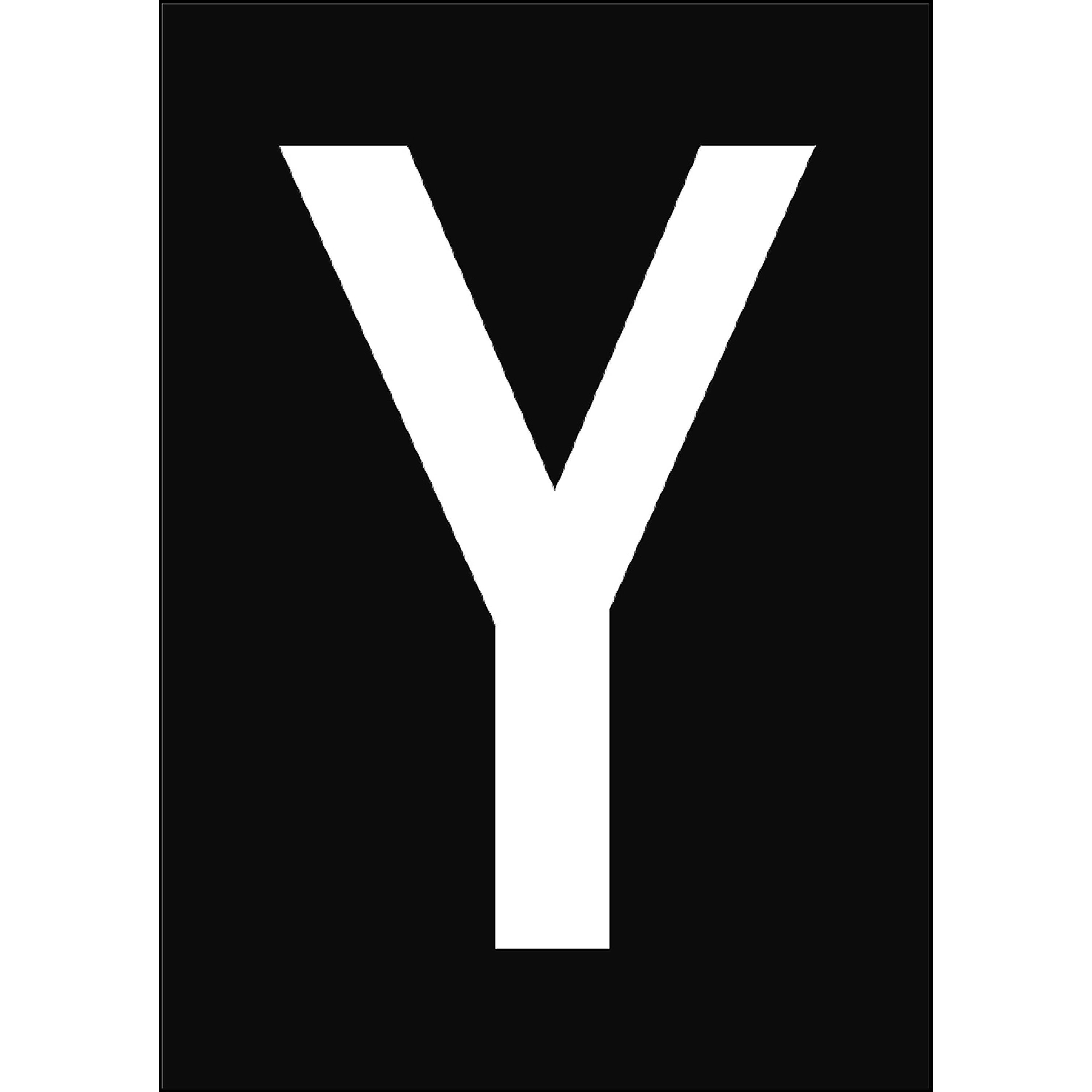 BRADY NL859A4BK-Y label met letter Y - DIN A4-formaat voor permanente ...