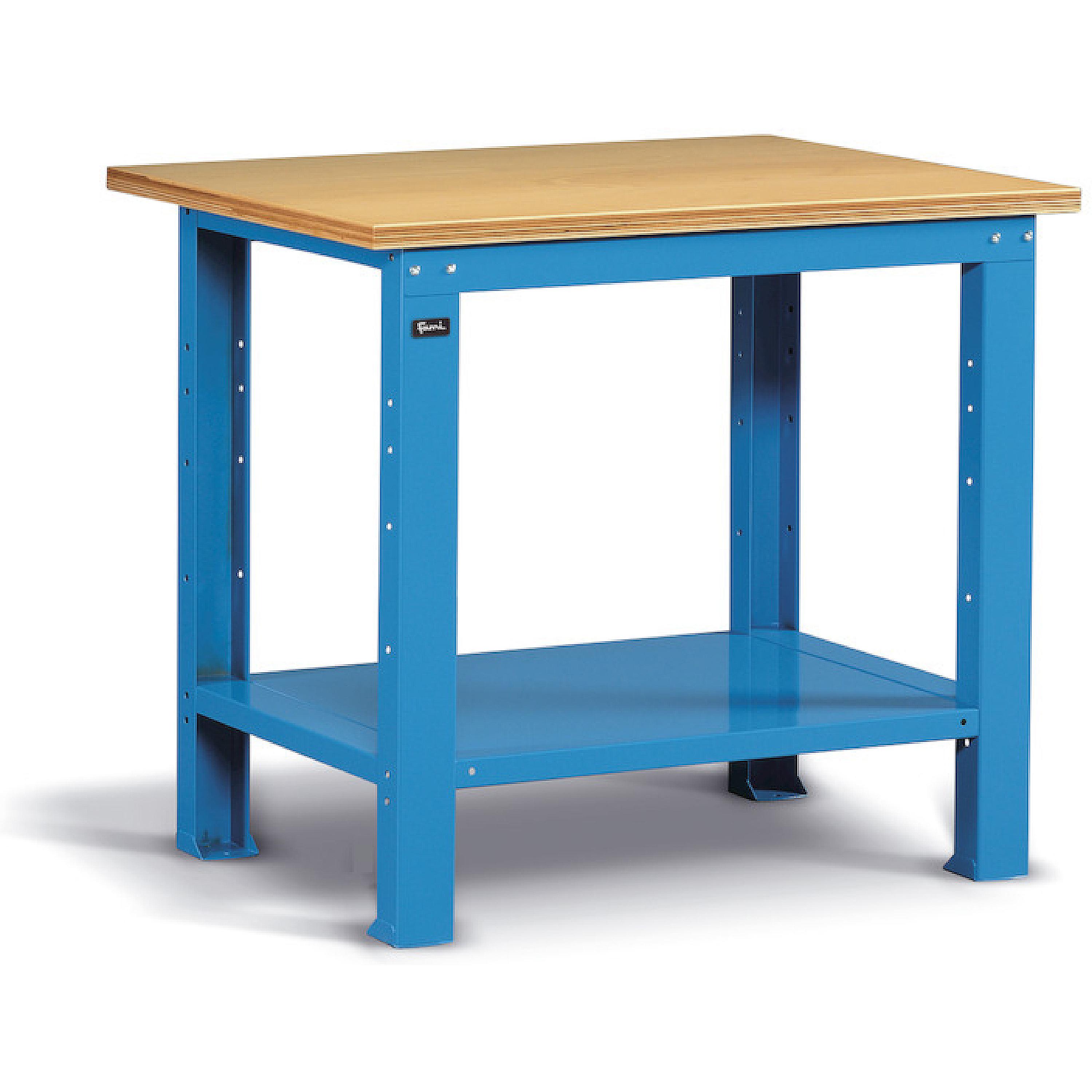 FAMI WORK workbench with plywood top 30 mm 1024x750x880 mm blue RAL ...