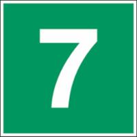 BRADY 222826 pictogramme de secours - indicateur de niveau 7, 200 x 200 mm