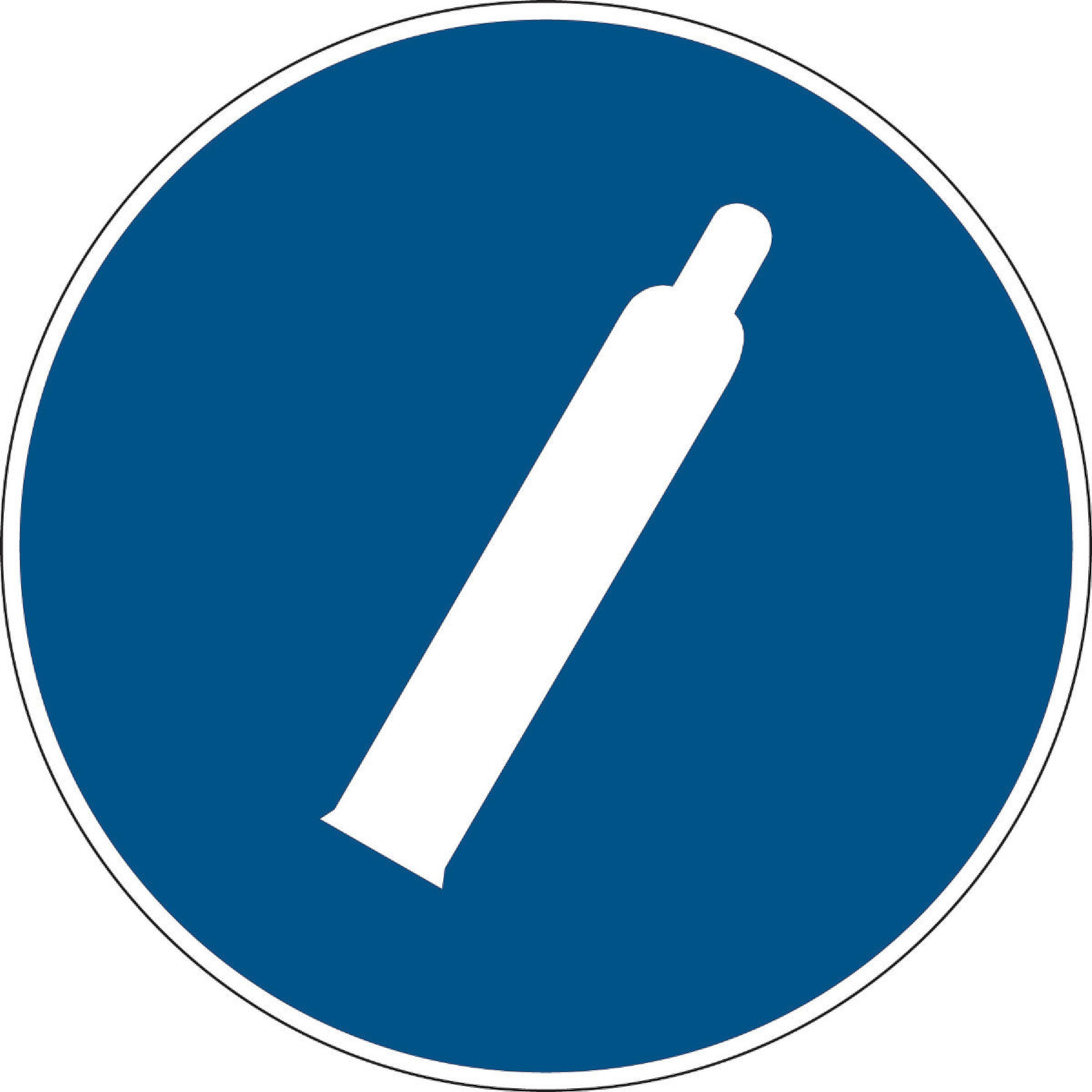 BRADY 252154 gebodspictogram - gascilinder onder druk, 315 mm | Klium