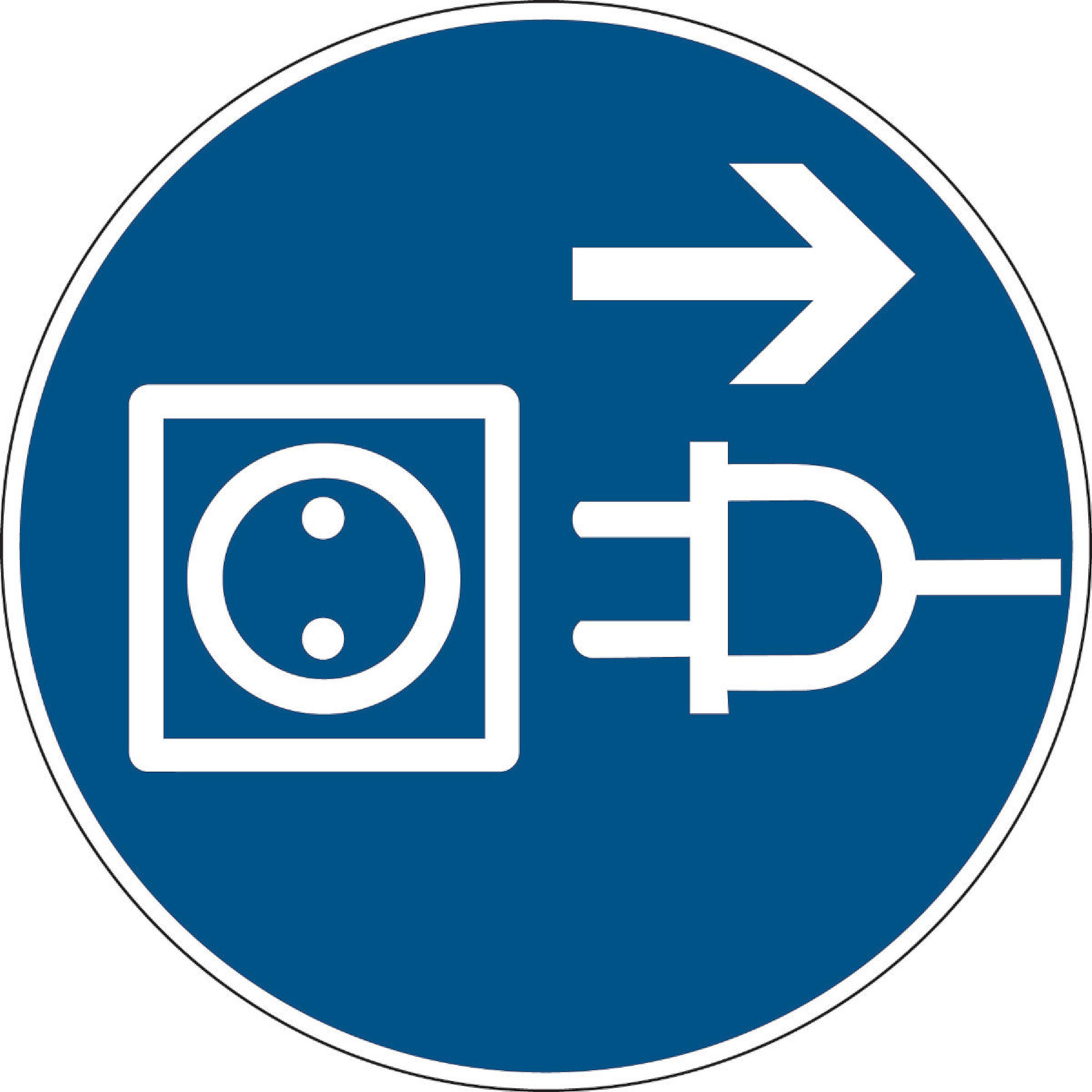 BRADY 250155 gebodspictogram - voor het openen stekker uit stopcontact ...