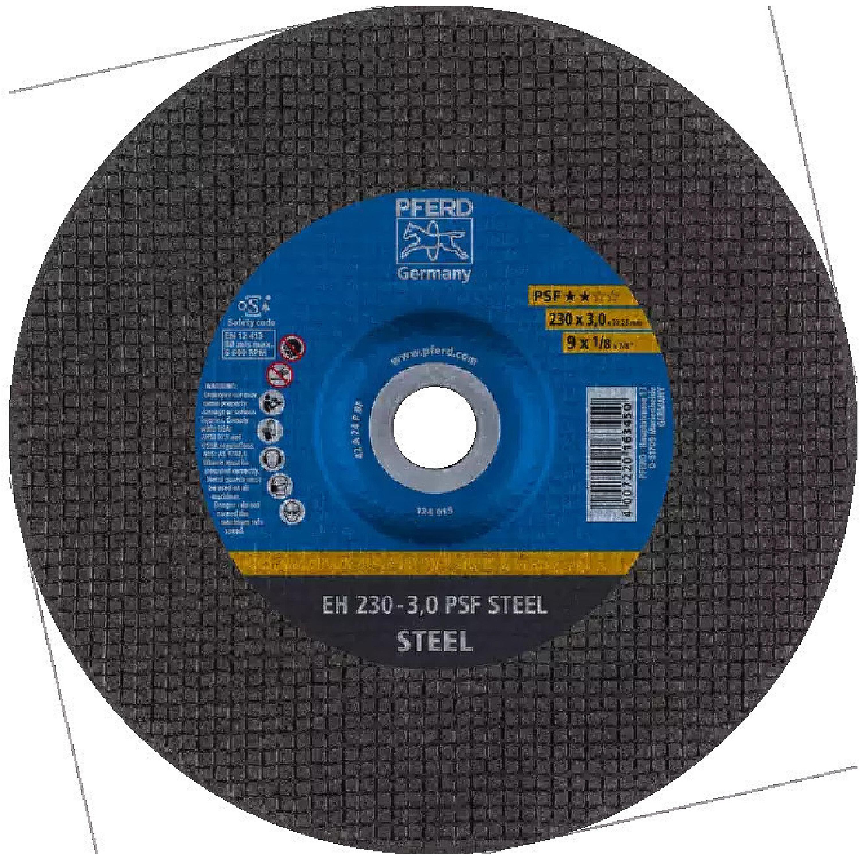 PFERD 61724222 doorslijpschijf EH 230x3,0x22,23 mm doorgezet universele ...
