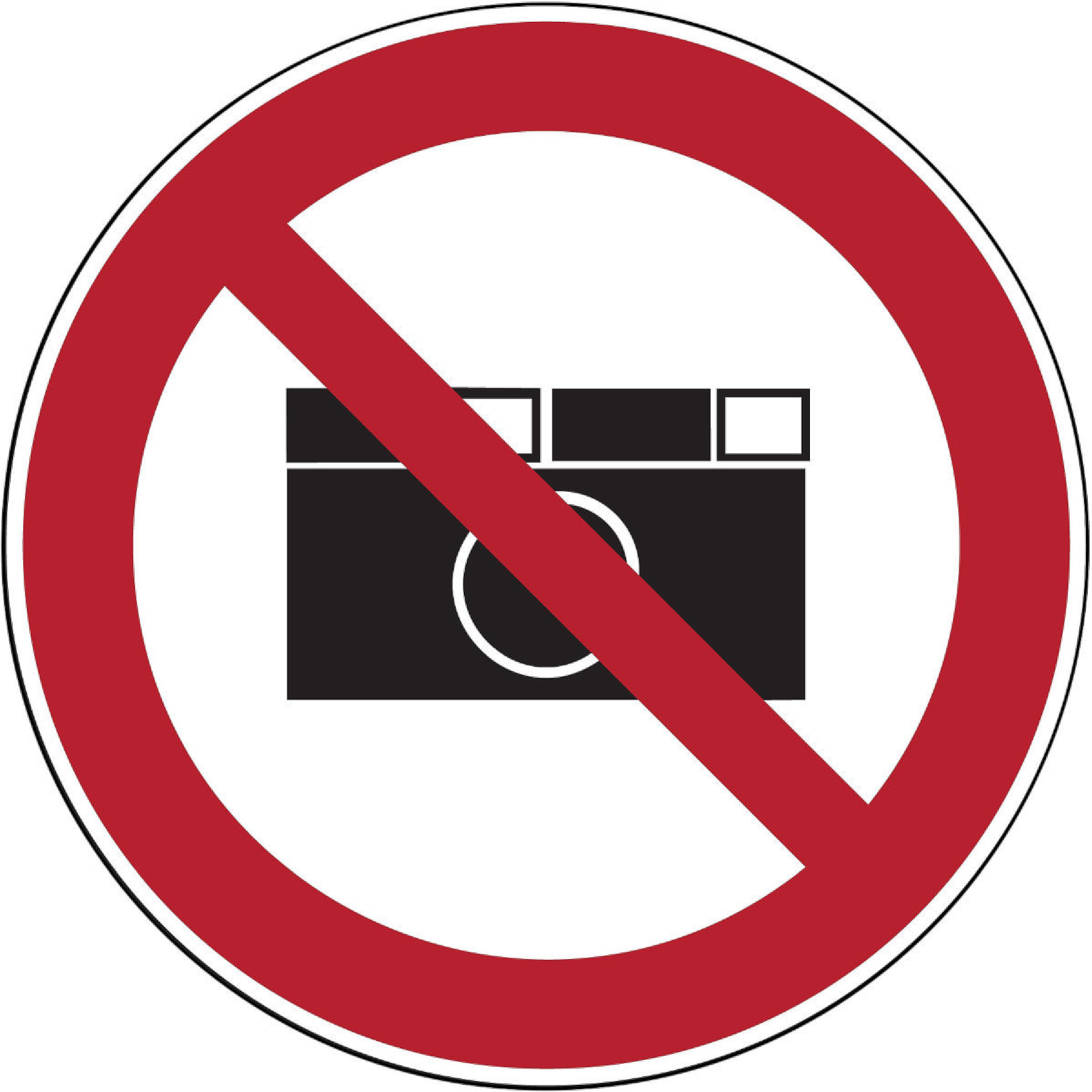 BRADY 222972 pictogramme d'interdiction - photographie interdite, 315 mm